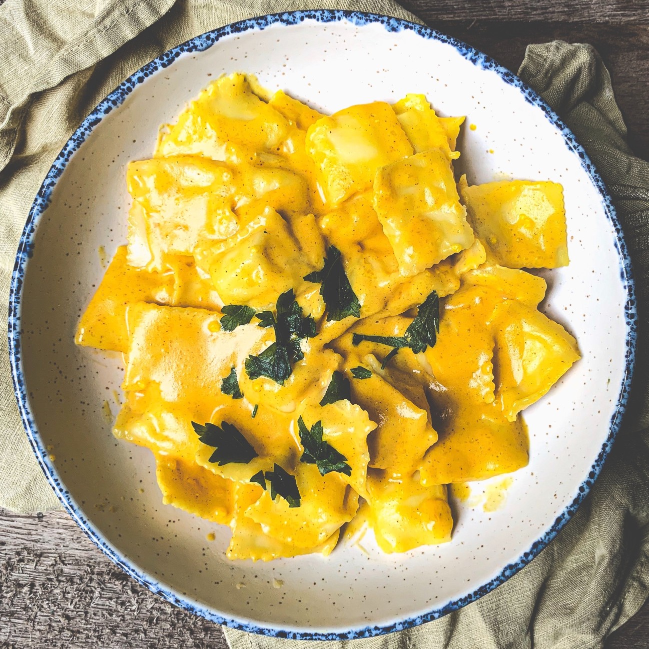 Parmesan and Pumpkin Ravioli - Osius Bone Broth